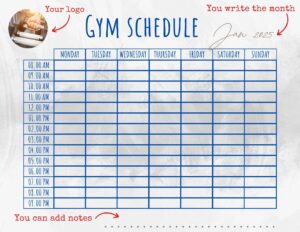 Gym Schedule Template (Free Download) - WodGuru