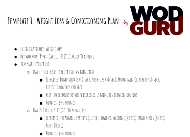 10 Personal Training Templates to Save Your Time - WodGuru