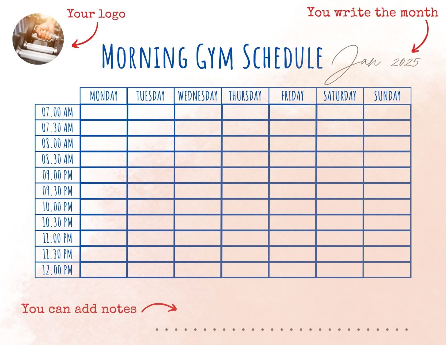 Gym Schedule Template (Free Download) - WodGuru